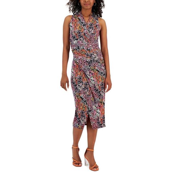RACHEL Rachel Roy | Dresses | Rachel Rachel Roy Womens Purple Midi Faux ...